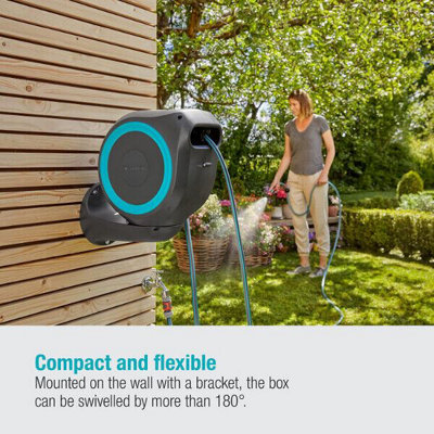 GARDENA Wall-Mounted RollUp S Hose Box & 15m Hose