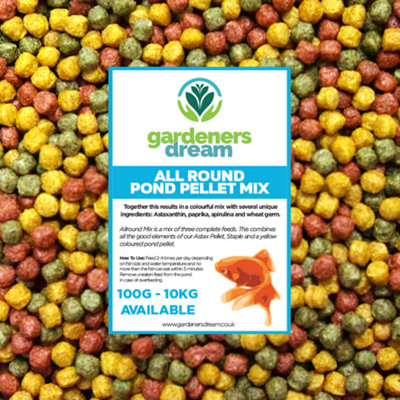 GardenersDream 2.5KG Premium Pond Pellets Complete Mixed Pond Dwelling ...