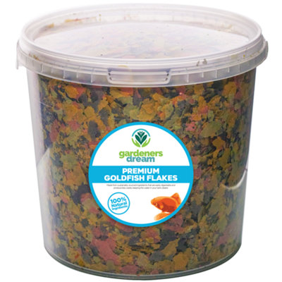 GardenersDream 2.5L Goldfish Flake Food Premium Cold Water Aquarium ...