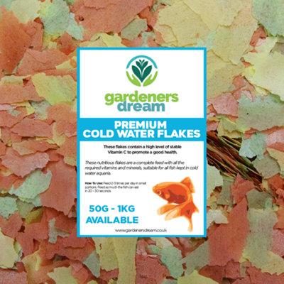 GardenersDream 500G Premium Cold Water Flakes 40% Protein Aquarium ...