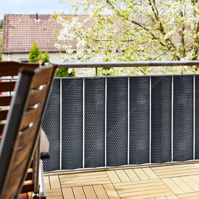 GardenersDream Dark Grey 1M x 2M Rattan Privacy Screening Fence Border ...