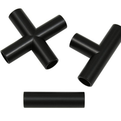 Gardening Naturally Black Hoop Tunnel - No Netting - 1.8m