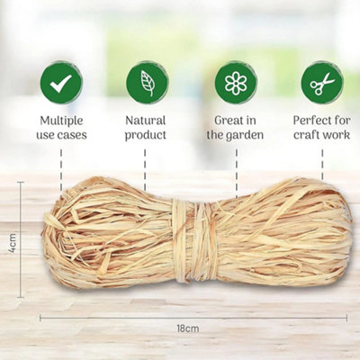 Gardening Raffia Bundles - Pack of 6 Ribbon Rolls, 50g