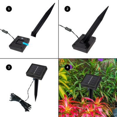 GardenKraft 15420 100 Multi-Coloured Solar Powered Outdoor LED String ...