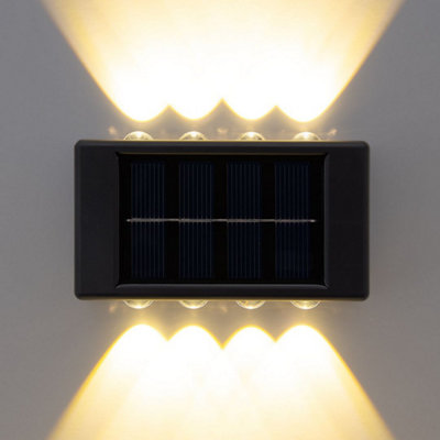 GardenKraft 2-Pack Warm White Solar Wall Lights