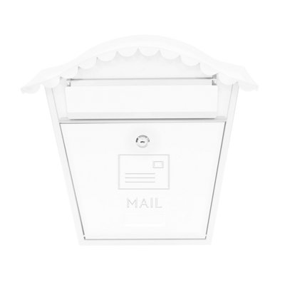 GardenKraft Classic White Wall-Mounted Letterbox