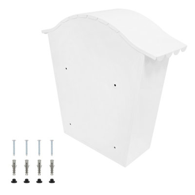 GardenKraft Classic White Wall-Mounted Letterbox