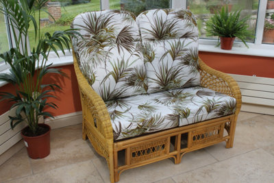 GardenMarketPlace Portofino Cane Conservatory Furniture 3 Piece Suite ...