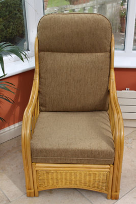 GardenMarketPlace Sorrento Cane Conservatory Furniture -Single Chair ...