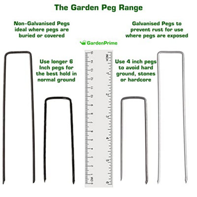 GardenPrime Garden Pegs for Landscape Fabric (L)100mm (W)25mm | DIY at B&Q