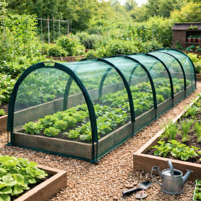 GardenSkill XL Grow Tunnel House Bird Net Insect Mesh Plant Protection ...