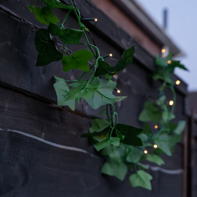 Gardenwize 2 Metre 20 LED Solar Powered Outdoor Ivy Leaf String Lights ...