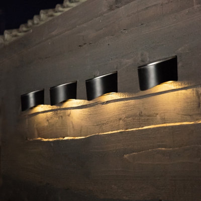 GARDENWIZE URBANE SLEEK SOLAR FENCE LED LIGHTS