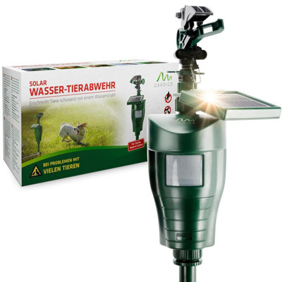 Gardigo Water Jet Animal Repellent Solar Bird Heron Cat Garden Motion ...