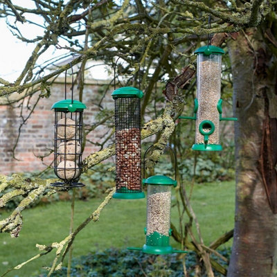 Gardman Flip Top Fat Snax Bird Feeder Green for Suet Fat Balls and High ...