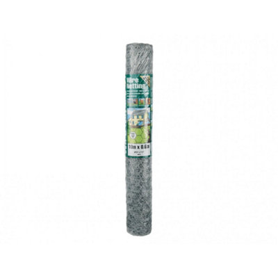 Gardman Galvanised Wire Netting Galvanised (25mm Hexagon, 10 x 0.6m)