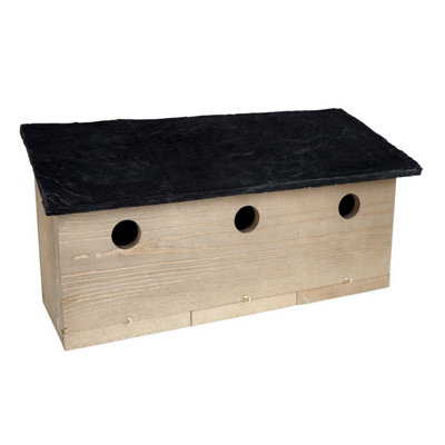 Gardman Sparrow Colony Nest Box with Slate Effect Roof and Three ...