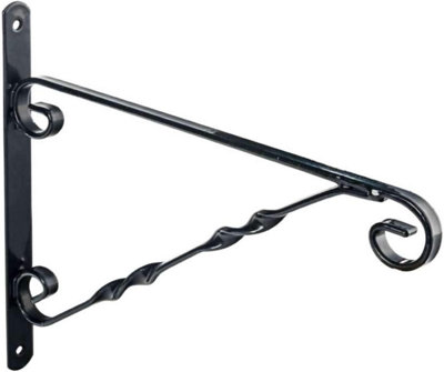 Gardman Standard Hanging Basket Bracket, Black, 3 x 36 x 29 cm at B&Q