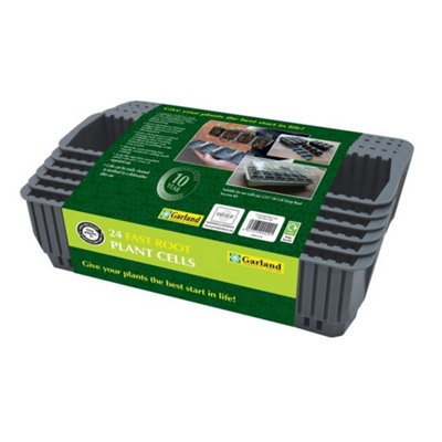 Garland 24 Fast Root Divided Planter Black (One Size)