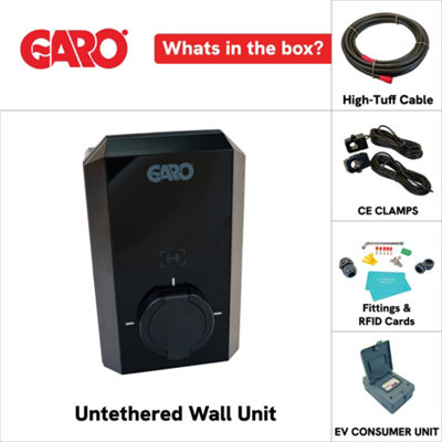 Garo 7.4kW Type 2 EV Charger Untethered 10m High-Tuff Cable All in One ...