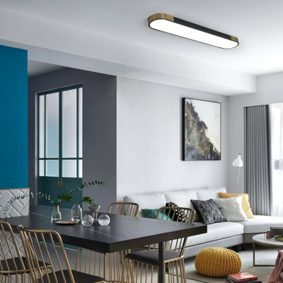 Garwarm Dimmable LED Ceiling Light Modern Acrylic Linear Ceiling Lamp ...
