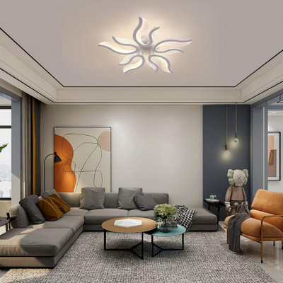 Garwarm LED Ceiling Light, 50W Flush Mount Ceiling Chandeliers Lights ...