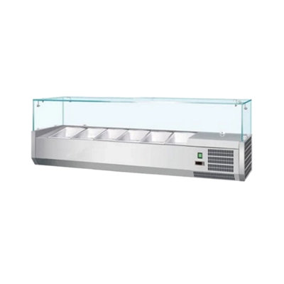 Gastroline 1400mm Wide Refrigerated Topping Unit VK140 - VRX1400 6 x 1 ...