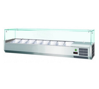 Gastroline 1800mm Wide Refrigerated Topping Unit VK180 - VRX1800 8 x 1 ...
