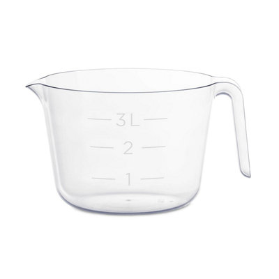 GastroMax Transparent Measure Bowl 3.0L with Measure Cups 0.3L & 0.5L