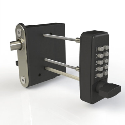 Gatemaster digital combination gate lock surface fixed single sided ...