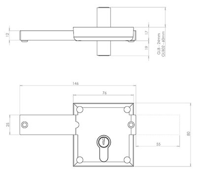 Gatemaster Heavy Duty Locking Bolt Screw Fixed with extended lock ...