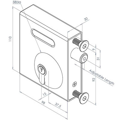 Gatemaster Select pro bolt on deadlock gate lock for 10mm to 30mm ...