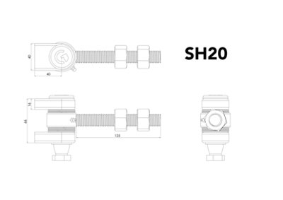 Gatemaster superhinge 20mm weld on heavy duty M20 (SH20) 300kg Gate Hinge