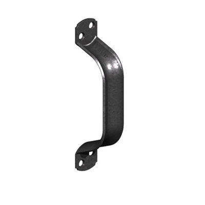 GateMate Black Pressed Steel Handle (L) 175mm