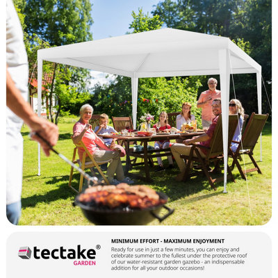 Gazebo Baraban - 3 x 3 m, with 3 side panels, weather & UV-resistant ...