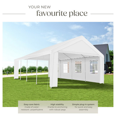 Gazebo Mammut - 8 x 4 m, removable side panels, weather & UV-resistant ...