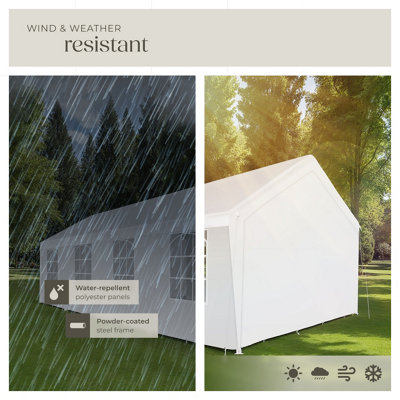 Gazebo Mammut - 8 x 4 m, removable side panels, weather & UV-resistant ...