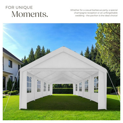 Gazebo Mammut - 8 x 4 m, removable side panels, weather & UV-resistant ...