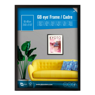 GB Eye Contemporary Wooden Black Picture Frame - 60 x 80cm at B&Q