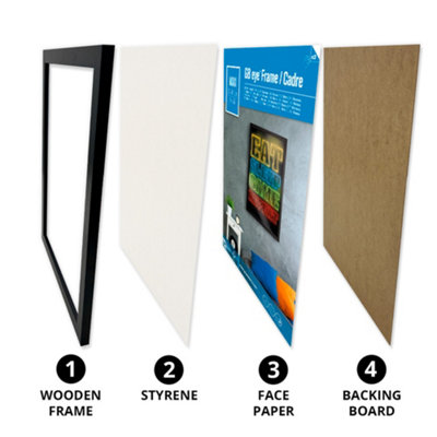 GB Eye Contemporary Wooden Black Picture Frame - 60 x 80cm