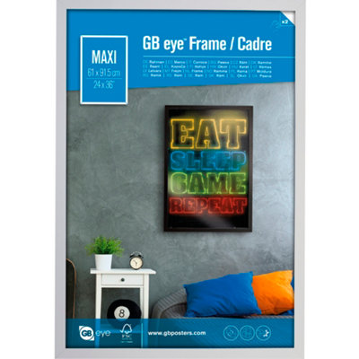 GB Eye Contemporary Wooden White Picture Frame - Maxi - 61 x 91.5cm ...