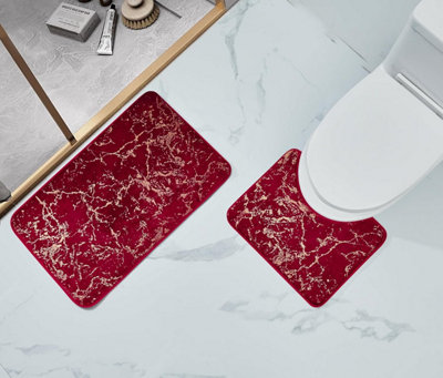 GC GAVENO CAVAILIA 2 Piece Marble Bath Mat Non Slip Highly Water ...
