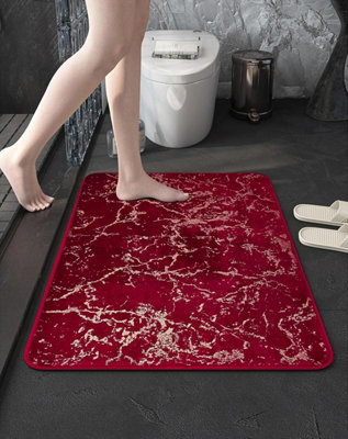 GC GAVENO CAVAILIA 2 Piece Marble Bath Mat Non Slip Highly Water ...