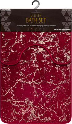 GC GAVENO CAVAILIA 2 Piece Marble Bath Mat Non Slip Highly Water ...