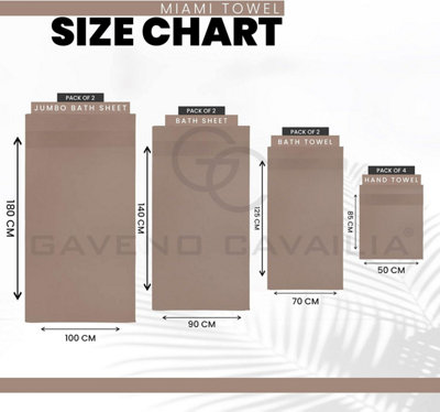 GC GAVENO CAVAILIA 4PK Miami Hand Towel 50X85 Camel Quick Drying ...