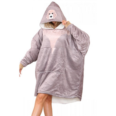 GC GAVENO CAVAILIA Animal Face Blanket Oversized Hoodie Dog Cockapoo ...