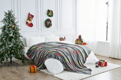 GC GAVENO CAVAILIA Christmas Tree Printed Throw Blanket Lightweight ...