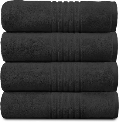 GC GAVENO CAVAILIA Hampton Royal 4 Pack Jumbo Bath Sheet 80x170 Black ...