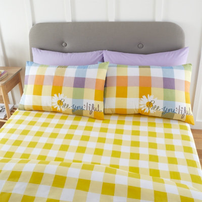 GC GAVENO CAVAILIA sunshine checkered duvet cover bedding set multi ...