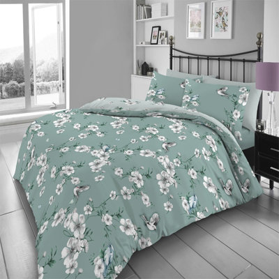 GC GAVENO CAVAILIA Tropical birds duvet cover bedding set duck egg ...